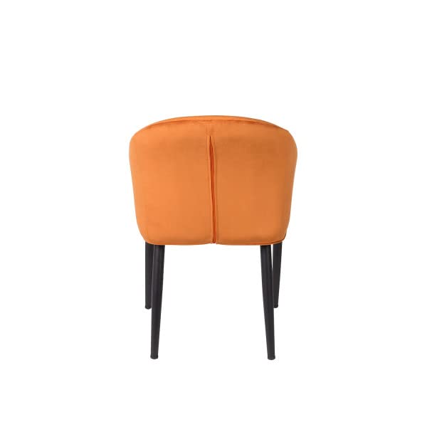 MATHI DESIGN Cosy - Chaise de Repas en Velours Orange – Shop Planète Déco