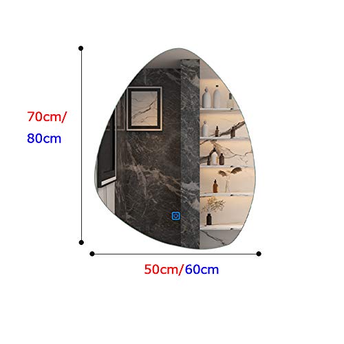 LKHG Miroir De Salle De Bain en Forme De Goutte Miroir De Maquillage M ...