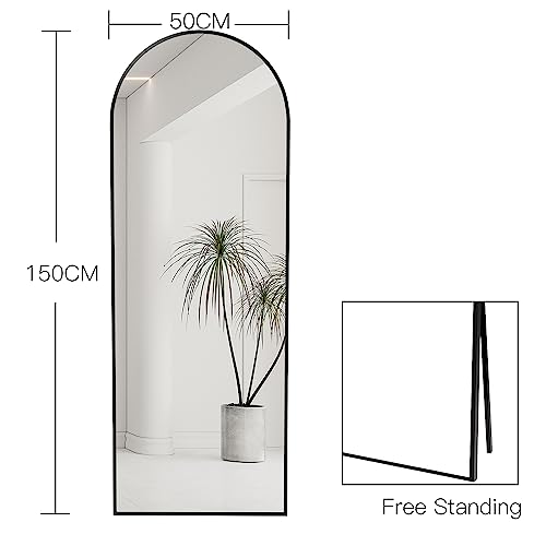 CASSILANDO Bow Miroir Complet du Corps avec Support 150 x 50 cm, Miroi ...