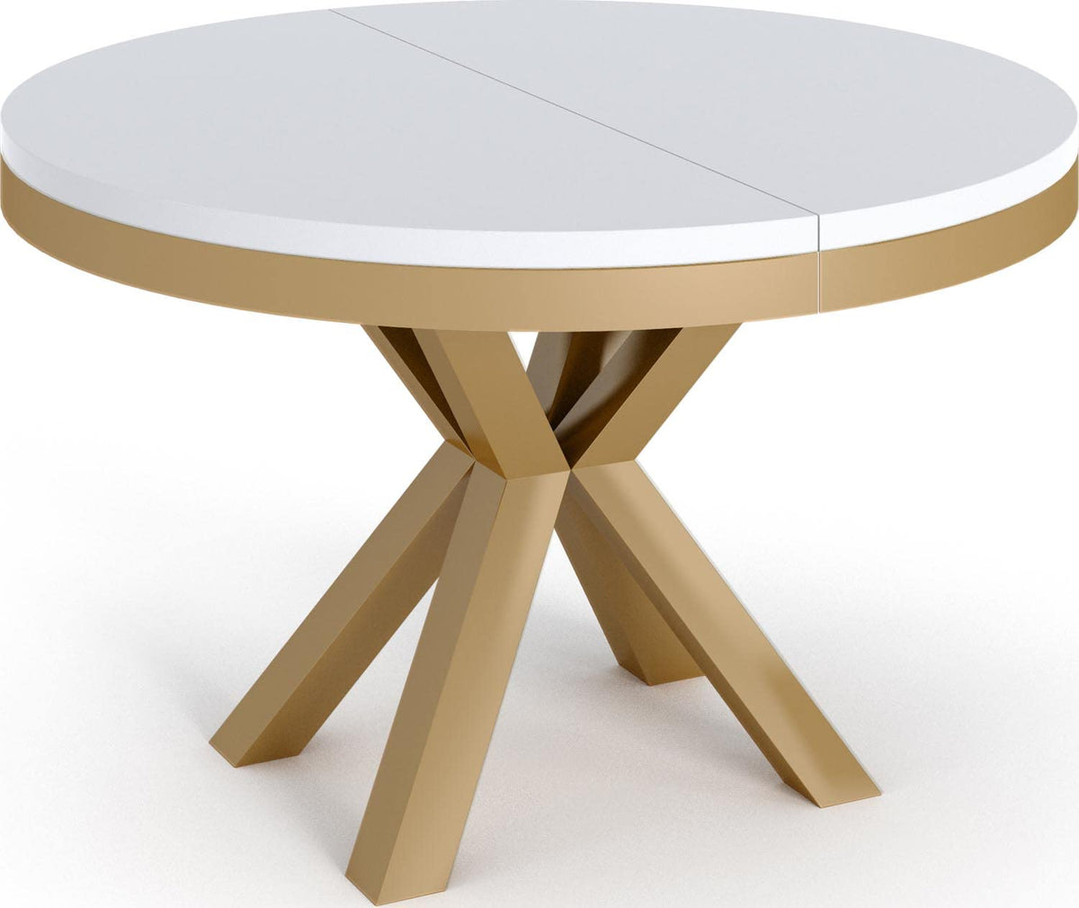 WFL GROUP Table à Manger Ronde Extensible - Table Style Loft avec Pied ...
